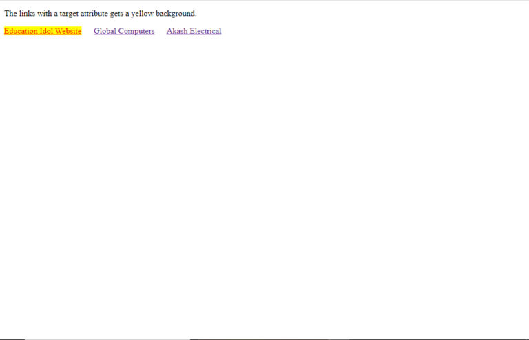 CSS Attribute with value Selector - Education Idol