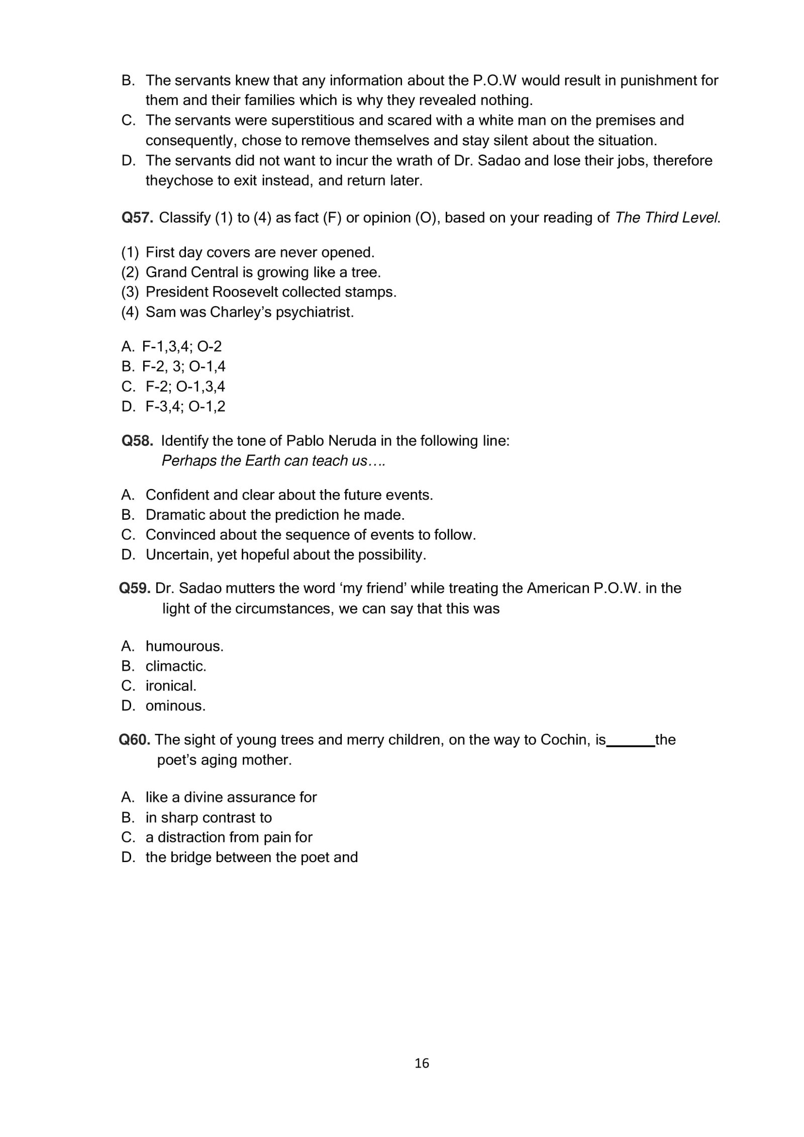 CBSE Class 12 English Core Sample Question Paper 2022 - Education Idol