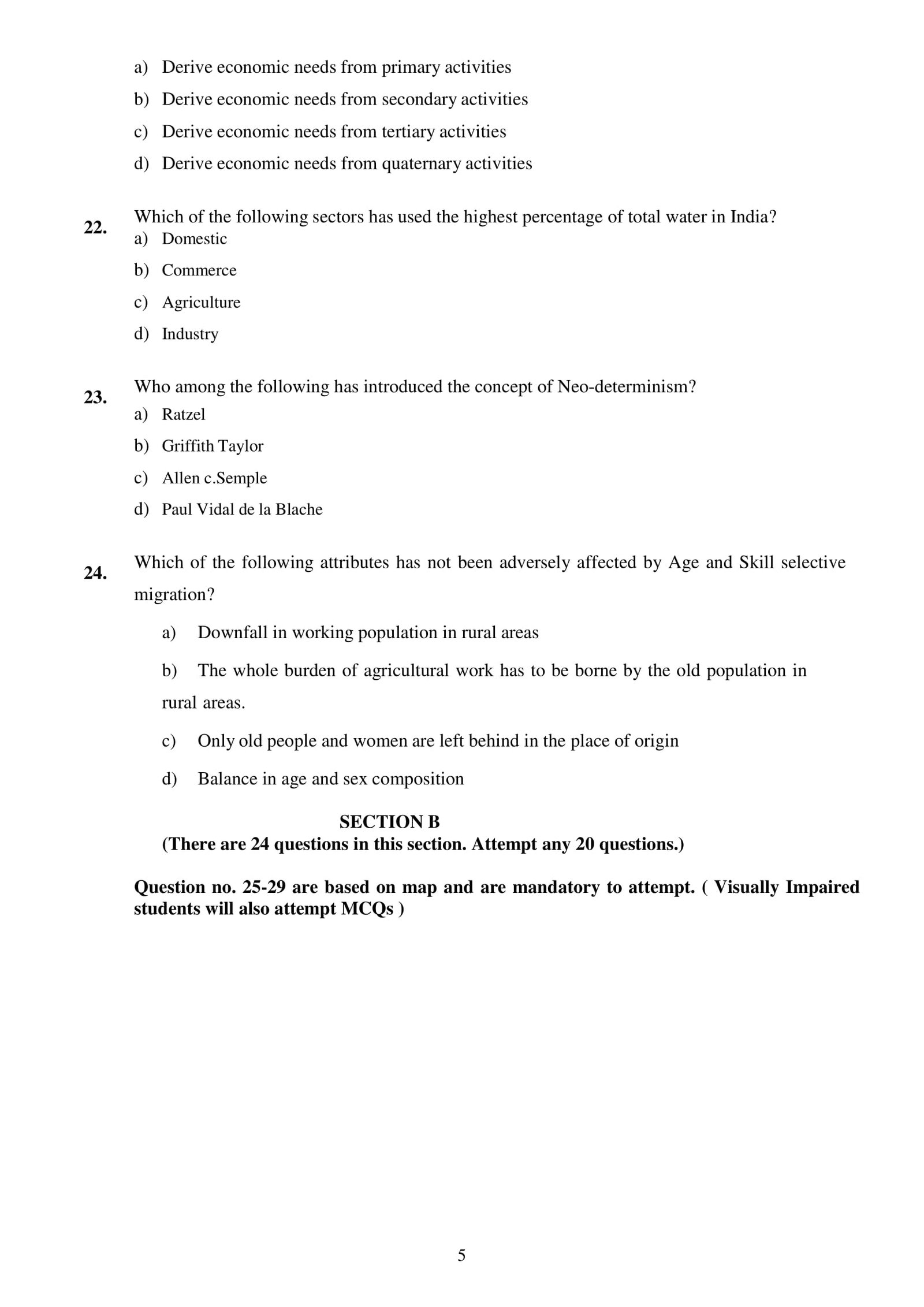 CBSE Class 12 Geography Sample Question Paper 2022 - Education Idol